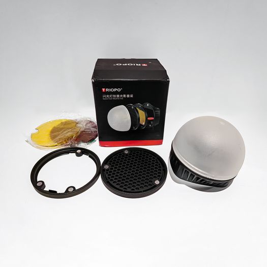 Speedlite Flash Light Modifier Accessories Kit Gel Diffuser Ball Grid ...