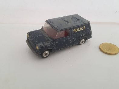 Corgi 1960s Austin Mini Police Van With All Tyres But Missing Back ...