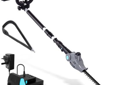Lawn And Garden Cordless Telescopic Pole Hedge Trimmer 256cm Long Reach ...