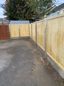 Concrete H Post And Base Fencing With Timber Panels For Sale in Naas ...