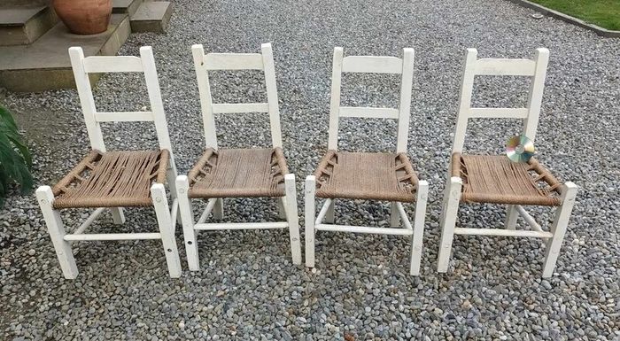 4 Antique Sugan Irish Chairs Painted West Of Ireland 19th C Dub 18 For ...