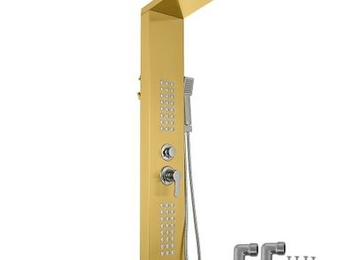 5 In 1 Shower Tower Panel Stainless Steel Wall Mounted Panel Rainfall ...