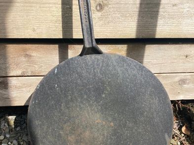 Large Vintage French Le Creuset Black Cast Iron Crepe Pancake Pan For Sale in Cabinteely, Dublin ...