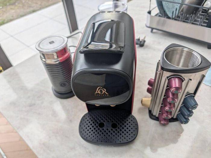 Lor Nespresso Machine With Milk Frother And Capsule Holder For Sale in ...