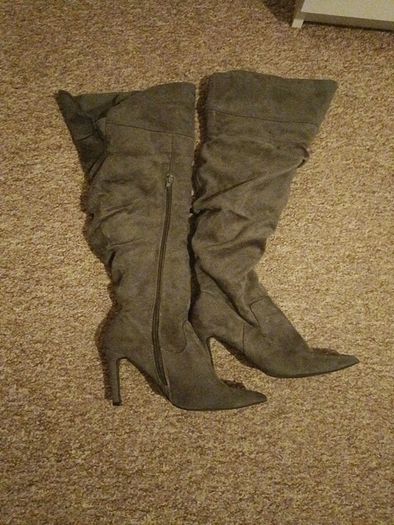 Knee High Grey Suade Heeled Boots For Sale in Ferns, Wexford from ...