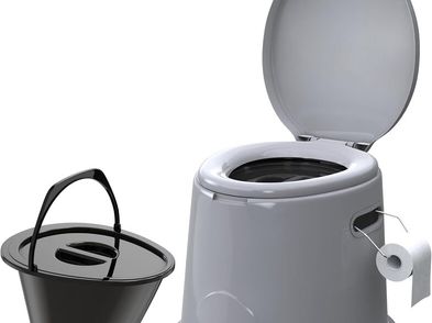 Large 5l Compact Portable Toilet Potty Loo With Seat Washable Basket ...