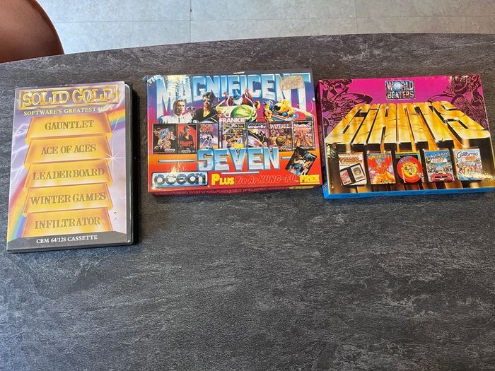 Commodore 64 Multiple Game Packs Magnificent 7 Solid Gold 5 And Giants ...