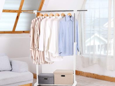 Metal Clothing Rack Expandable Closet Rack Heavy Duty Hanging Racks ...