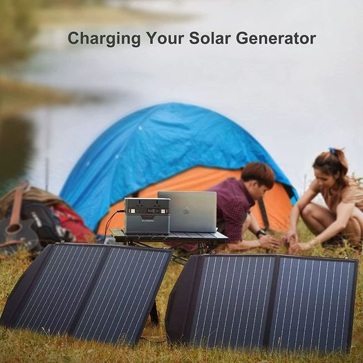 60w Portable Solar Panel 5v Usb 18v Dc Output Parallel Port Foldable ...