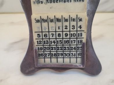 Art Deco Silver Calendar For Sale in Palmerstown, Dublin from iball mccall