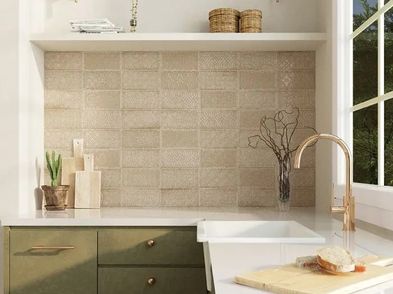 Metro Zurbaran Textured Beige Gloss Tile 24x12cm in Ballymount, Dublin ...