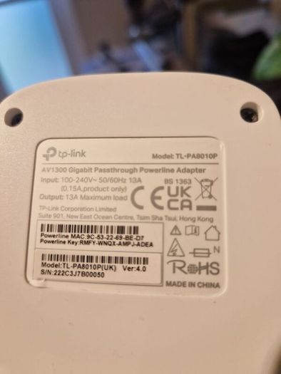Tp Link Tl Pa8010p V2 Powerline Adapter Kit Av1300 Twin Pack For Sale ...