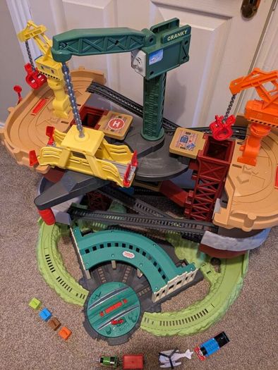 Thomas And Friends Trains And Cranes Super Tower Track Set For Sale in ...