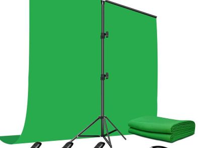 Green Screen Background With Stand 2x2m65x65ft15 X2m Greenscreen ...