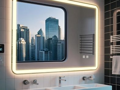 Smart Led Bathroom Mirror 3 Color Dimmable Fast Defog Wall Switch Or ...