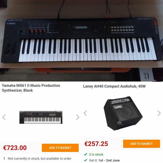 Yamaha Mx61 Keyboard With Laney Amp Studio Recording Voucher For Sale ...