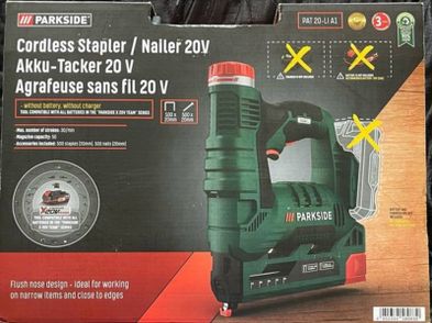 Parkside Cordless Stapler Nailer 20v For Sale in Swords, Dublin from larstp