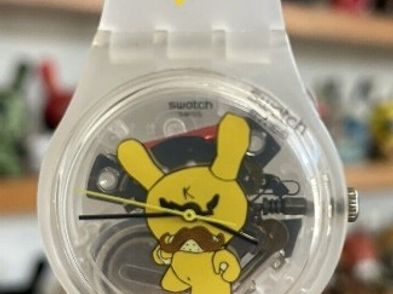 Extremely Rare Kidrobot X Swatch X Frank Kozik Tennis Pro Watch Limited ...