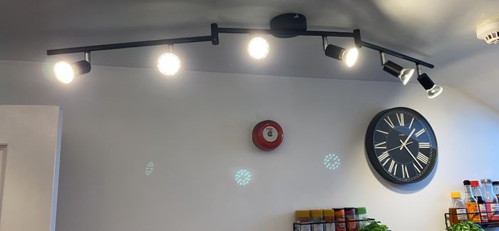 New 6 Way Led Ceiling Spot Lights Rotatable Spotlight Bar For Kitchen ...