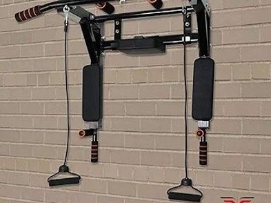 Wall Mounted Chin Up Pull Up Bar Upper Body Workout Home Gym Trx ...
