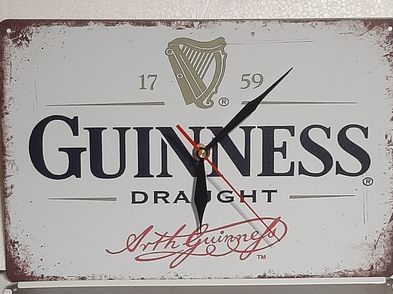 Guinness Clock Tin Metal Sign For Sale in Finglas, Dublin from brenner1888