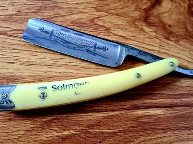 Vintage Antique German Solingen Renaissance Straight Razor 68 Shave ...