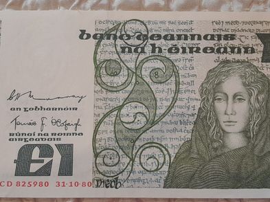 Uncirculated Irish Bank Note One Punt For Sale in Galway City Centre ...