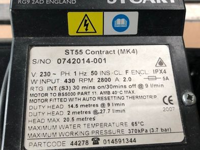 Stuart Turner Shower Pump For Sale in Athlone, Westmeath from 1tem