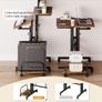 Height Adjustable Standing Desk With Tilting Table Top And Wheels 60 X ...