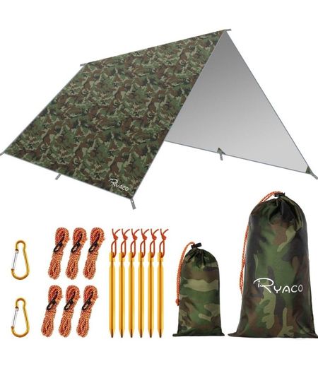 Hammock Rain Fly Tent Tarp 3m X 3m Tarpaulin Portable Sunshade ...