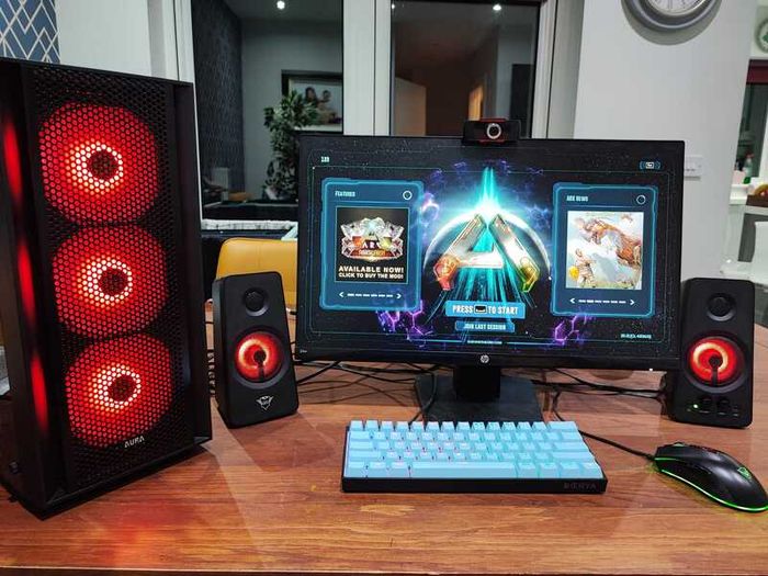 Gaming Pc Setup Rx 6600 Ryzen 5 32gb Ram Monitor Speaker Keyboard And Mouse For Sale in ...