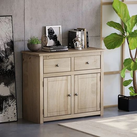 Panama Sideboard 2 Door 2 Drawer Solid Pine Furniture For Sale in ...