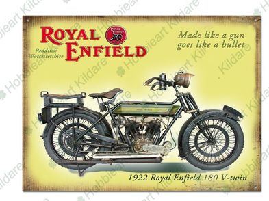 Royal Enfield Motorcycle Tin Metal Sign Enfield Classic Bike Sign For ...
