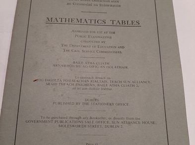 Vintage Mathematics Tables Book For Sale in Lucan, Dublin from nacul