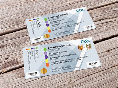 Gaa Themed Wedding Invitations in Clondalkin, Dublin from Create A Canvas