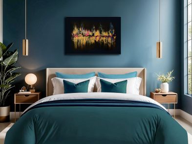 Title Midnight Cascade Large Original Painting By Irish Artist Helen ...