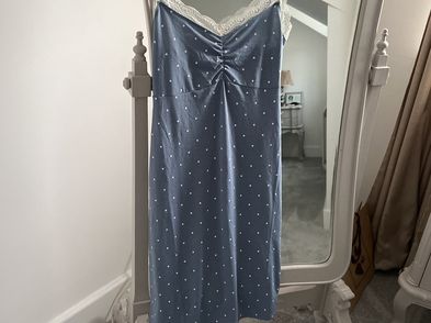 Bnwt Soft Blue Polkadot Shoestring Nightie Size S For Sale in ...