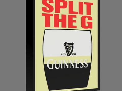 Guinness Split The G Lightbox For Sale in Ballon, Carlow from mjmc