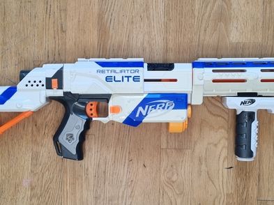 Nerf N Strike Elite Retaliator Blaster Gun White For Sale in Tuam ...