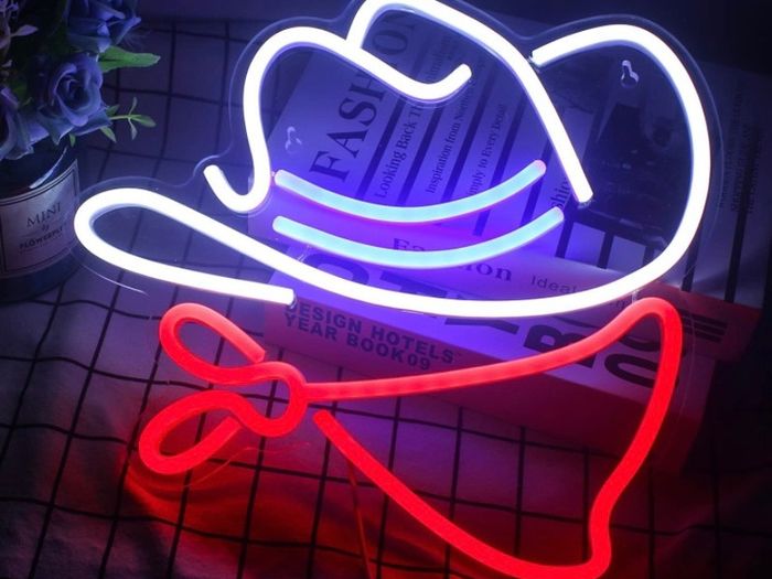 Cowboy Hat Neon Lights Signs Cowboys Neon Signs Cowboy Lights For Wall ...