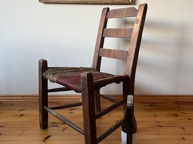Untouched 19th Century Irish Vernacular Sugan Chair For Sale in ...