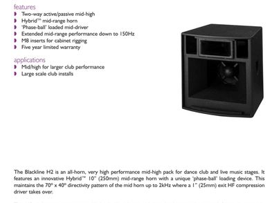 Martin Blackline H2 Speakers For Sale in Monaghan, Monaghan from martinmac
