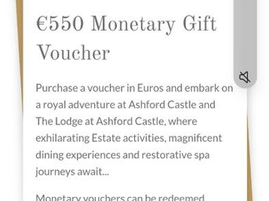 Voucher For Ashford Castle For Sale in Blessington, Wicklow from markyh16