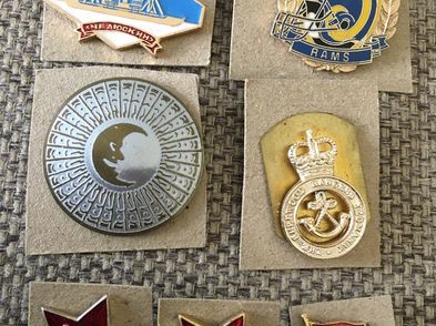 Old Various Badges And Pin Badges X 7 In Total Lot Number 9 Free ...