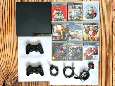Playstation 3 Slim 120gb Black With 2 Pads 9 Most Iconic Disked Games ...