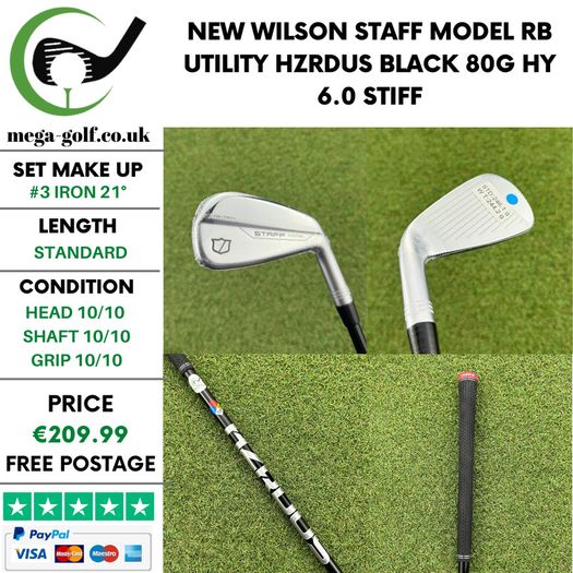 New Wilson Staff Model Rb Utility 3 Iron 21 Degree Hzrdus Black 80g Hy ...