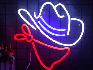 Cowboy Hat Neon Lights Signs Cowboys Neon Signs Cowboy Lights For Wall ...