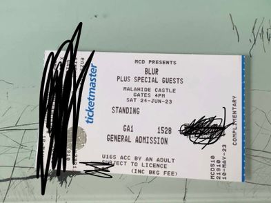 Blur Ticket For Sale in Malahide, Dublin from Samkelly100