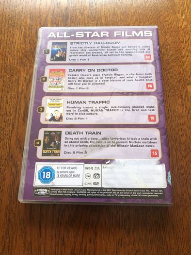 4 Movie Dvd Set For Sale in Palmerstown, Dublin from irishdave2011