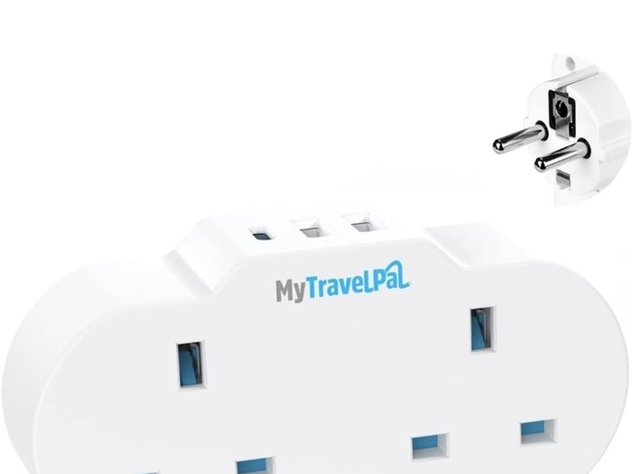 4mytravelpal Uk To Europe Travel Adapter With Usb Usb C 2 Way European ...